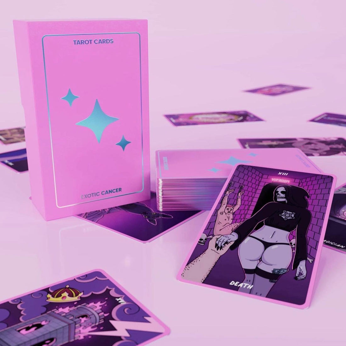 PINK TAROT CARDS | HOLOGRAPHIC DECK | AUSTRALIA