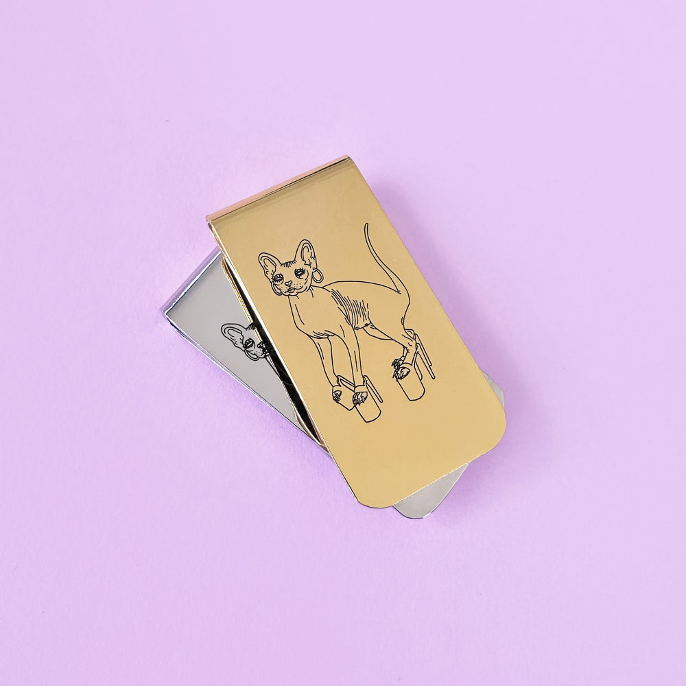 Hoe Cat Money Clip